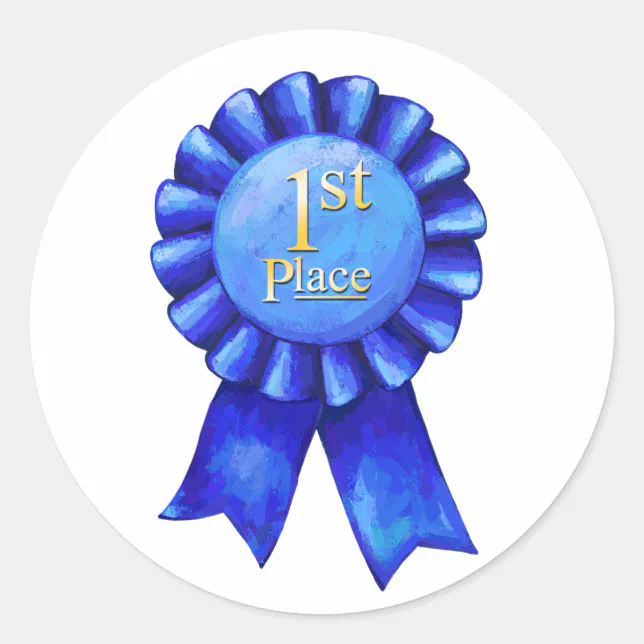 1st Place Ribbon Stickers | Zazzle