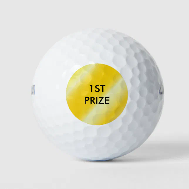 1st prize gold medal custom golf ball set gift | Zazzle