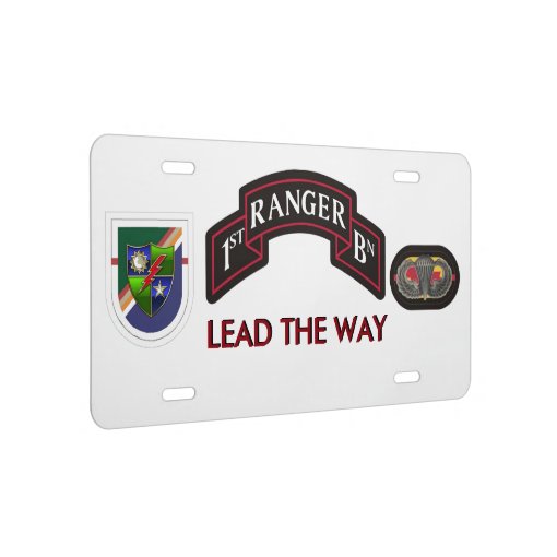 1ST RANGER BATTALION LICENSE PLATE | Zazzle