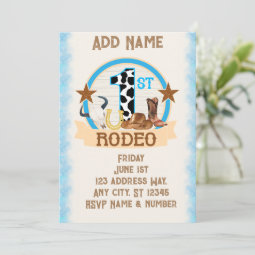 1st Rodeo Birthday Invitation | Zazzle