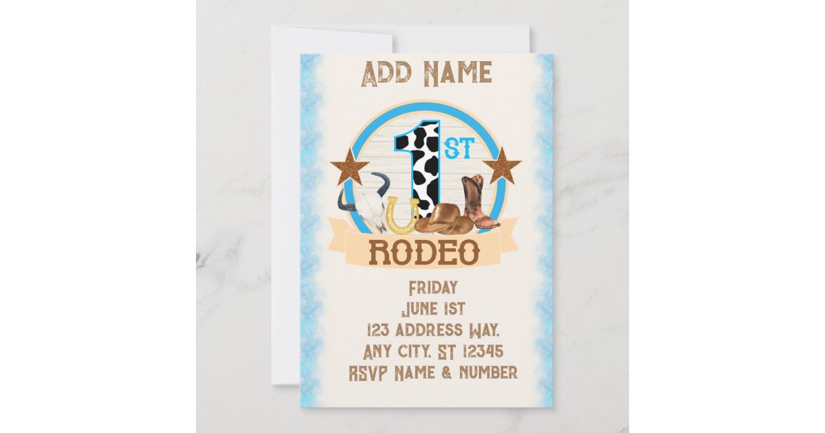 1st Rodeo Birthday Invitation | Zazzle