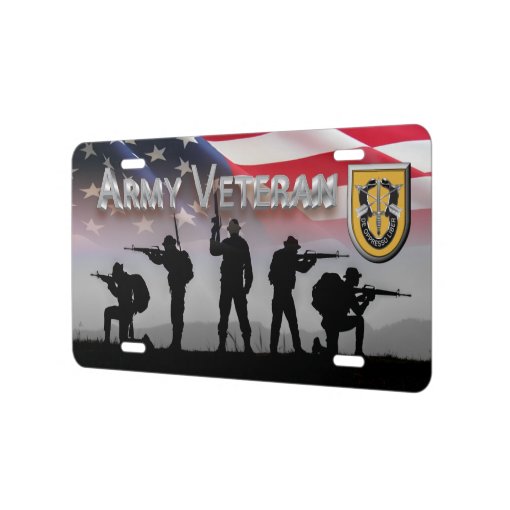 1st Special Forces Group (A) Army Veteran License Plate | Zazzle