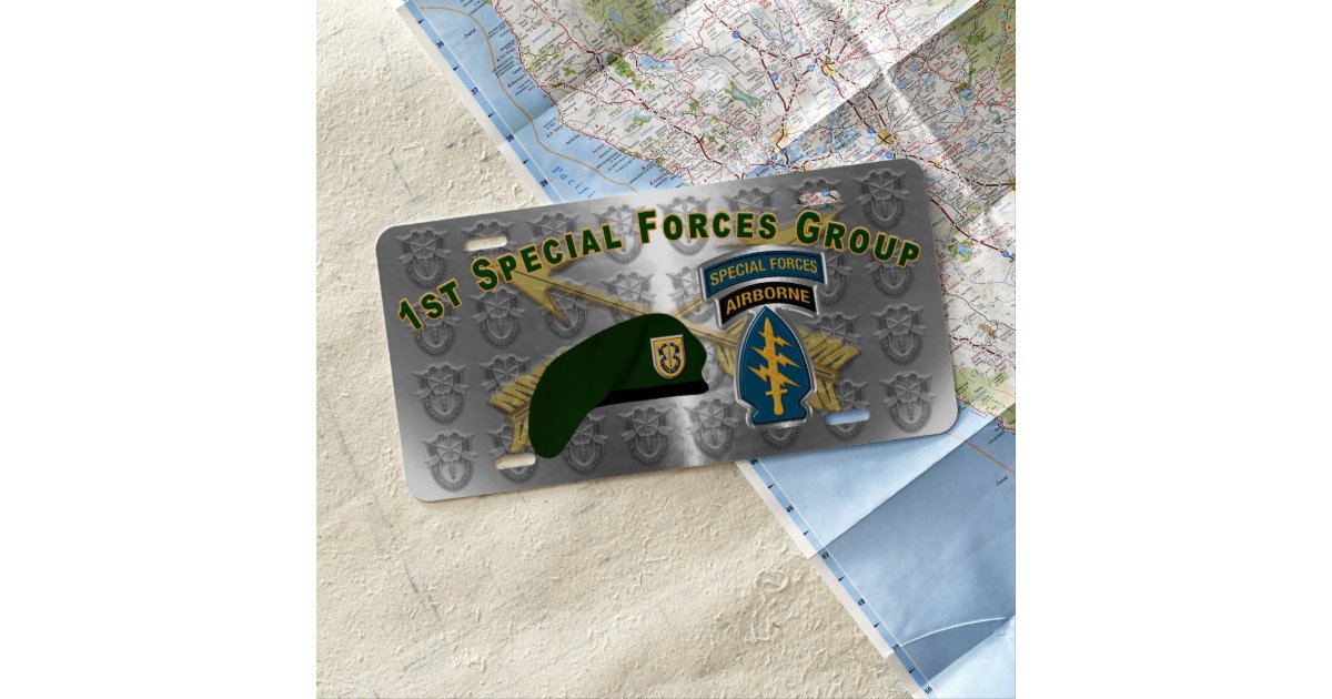 1st Special Forces Group Airborne License Plate | Zazzle