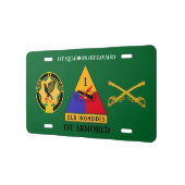 1ST SQDN 1ST CAVALRY 1ST ARMORED LICENSE PLATE | Zazzle