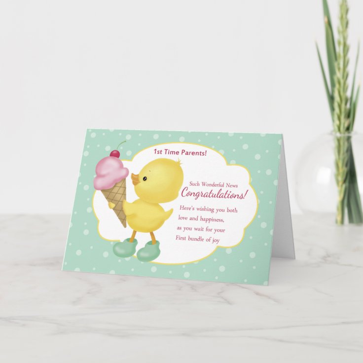 1st Time Parents Pregnancy Congratulations Card | Zazzle