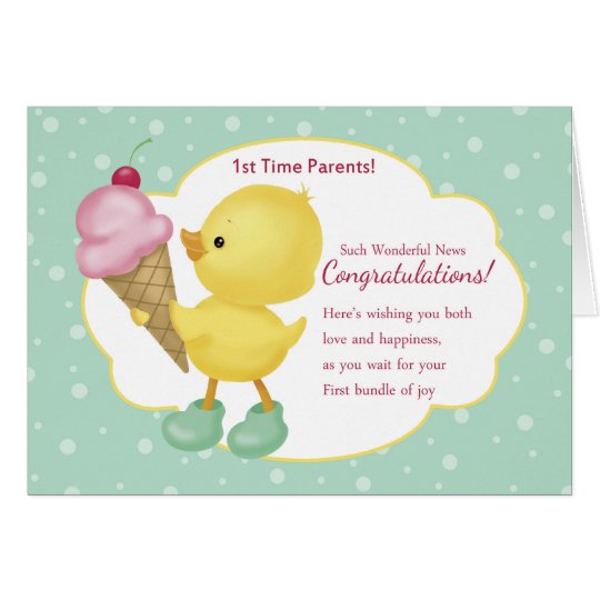 1st Time Parents Pregnancy Congratulations Card | Zazzle.com
