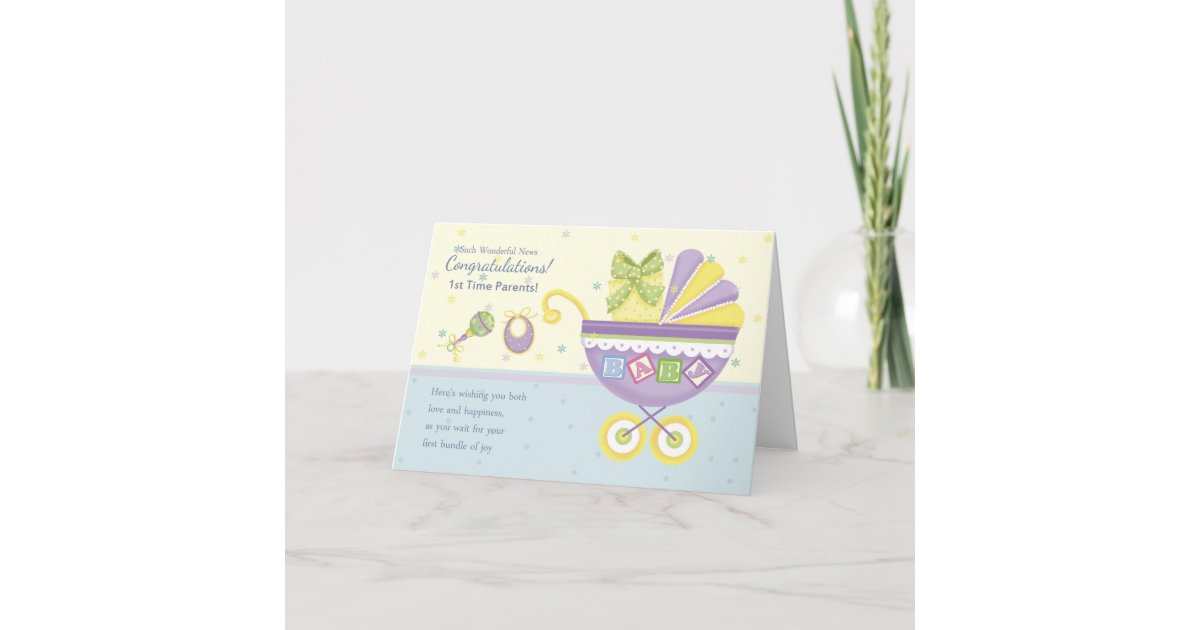 1st Time Parents Pregnancy Congratulations Card | Zazzle