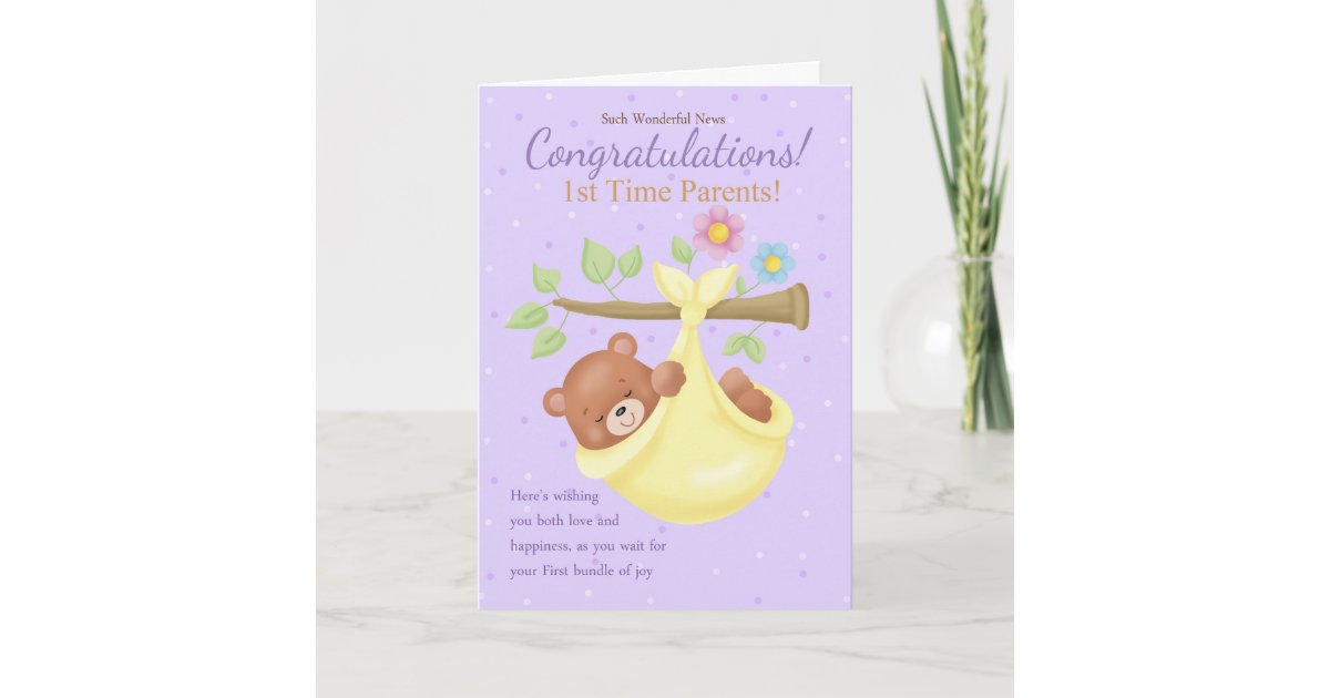 1st Time Parents Pregnancy Congratulations Card | Zazzle