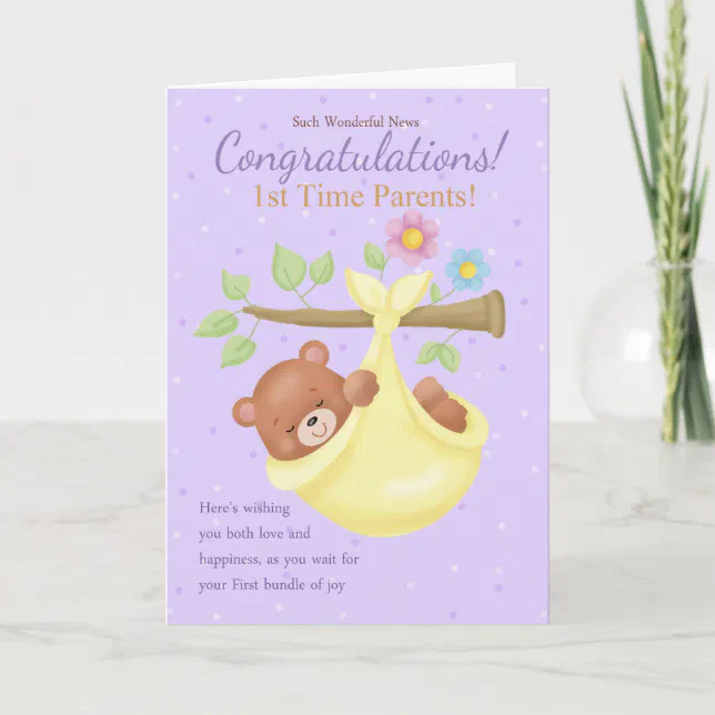 1st Time Parents Pregnancy Congratulations Card | Zazzle