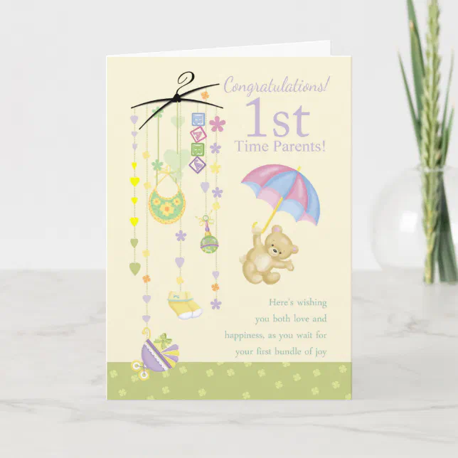 1st Time Parents Pregnancy Congratulations Card | Zazzle
