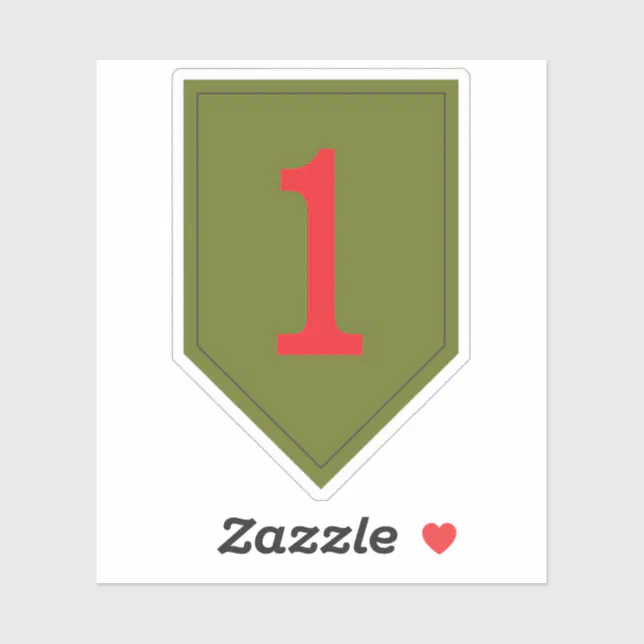 1st US Infantry Division The Big Red One patch Sticker | Zazzle