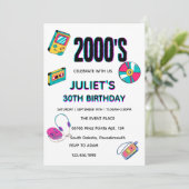 2000s party blank 30th birthday invitations | Zazzle