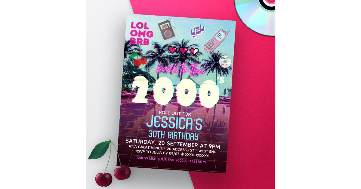 2000's Party Invitation | Zazzle