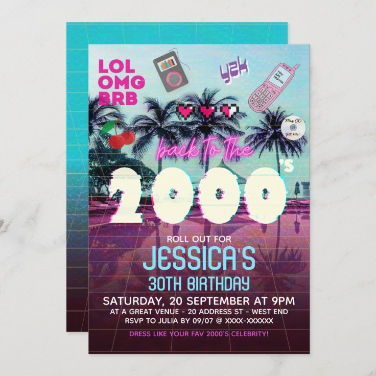 2000's Party Invitation | Zazzle