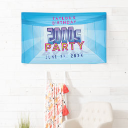 2000s Party Theme Banner | Zazzle