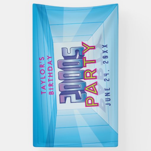 2000s Party Theme Banner | Zazzle