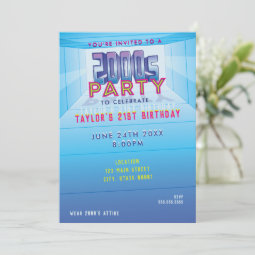 2000s Party Theme Invitation | Zazzle