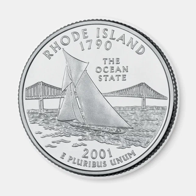 2001 Rhode Island State Quarter magnet | Zazzle