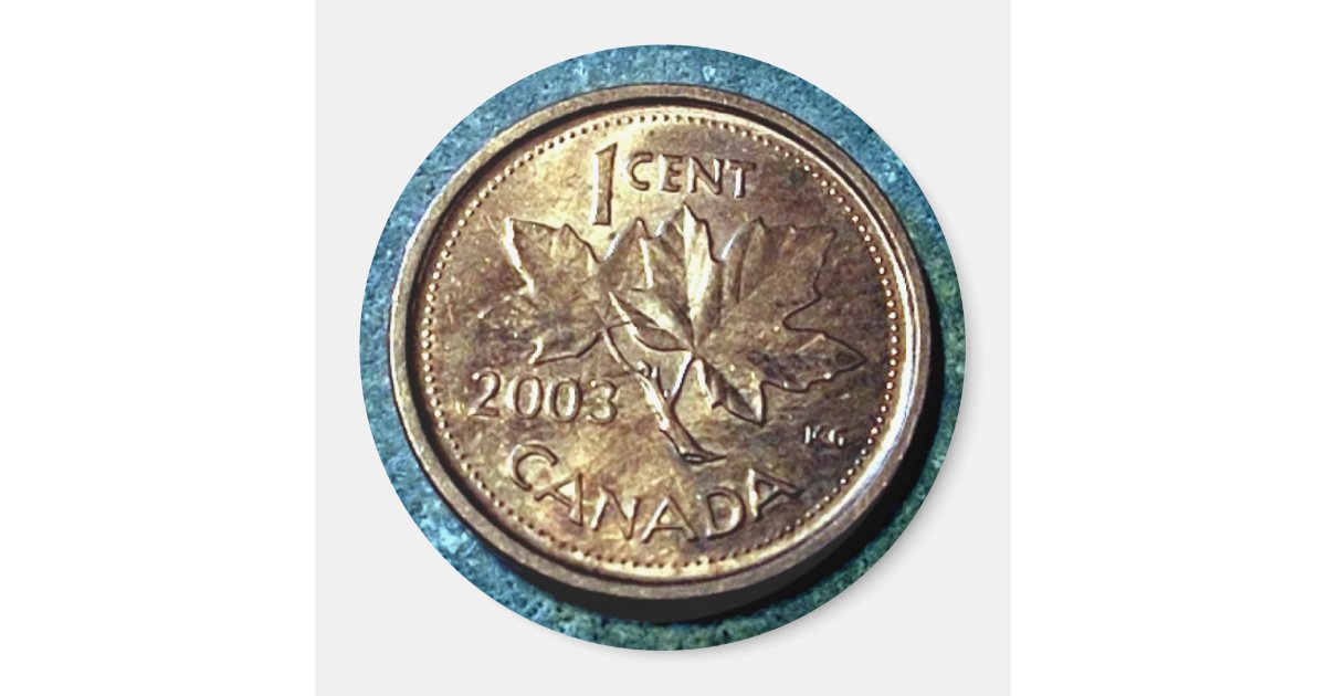 2003 Canadian Penny (Front) Magnet | Zazzle