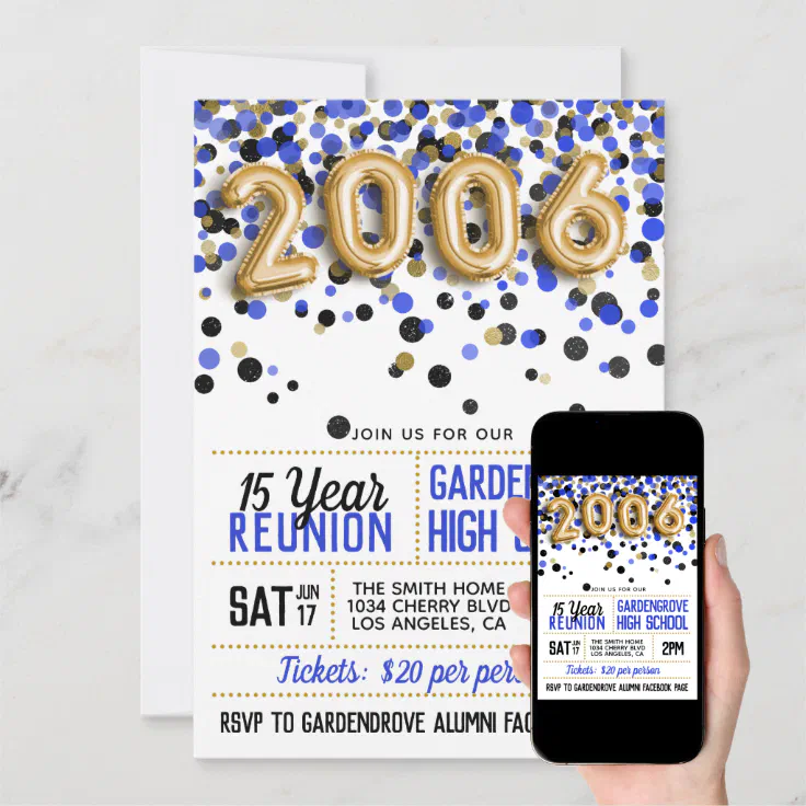 2006 High School College Reunion Invitation | Zazzle