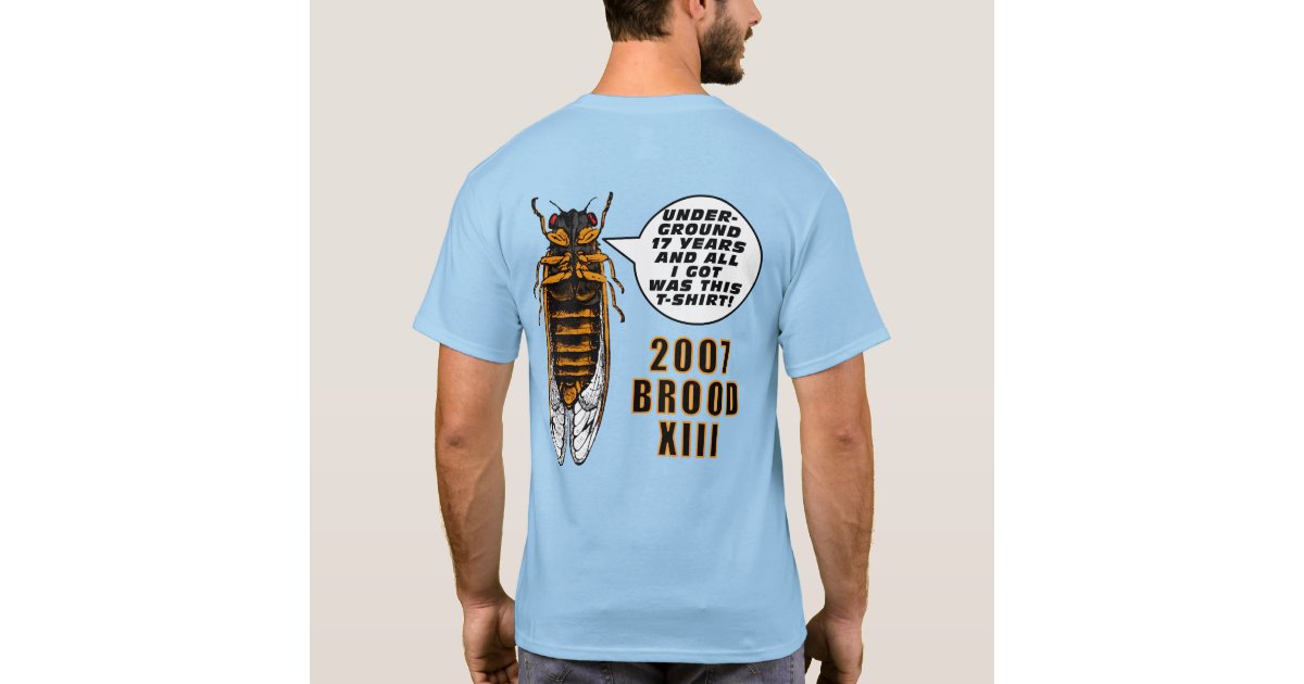 2007 Brood XIII Illnois Retro Tshirt. Double-Sided T-Shirt | Zazzle