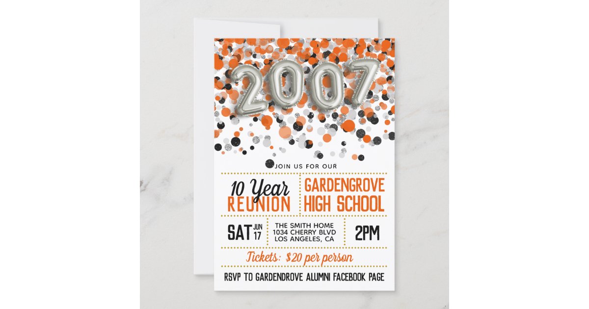 2007 High School College Reunion Invitation | Zazzle