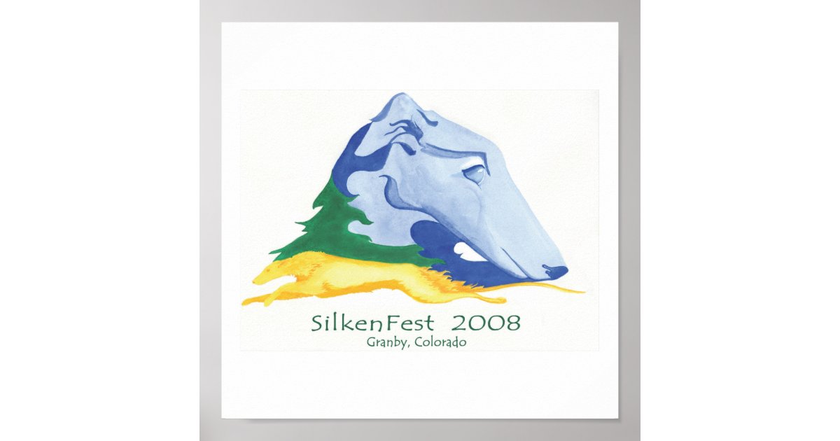 2008 Silkenfest logo Kim Tucker poster/print Poster | Zazzle
