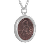 2009 PEACE Lincoln Cent Penny HIPPIE Birth Year Silver Plated Necklace ...