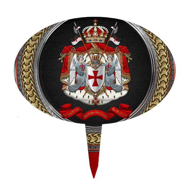 [200] Knights Templar Coat of Arms Cake Topper | Zazzle