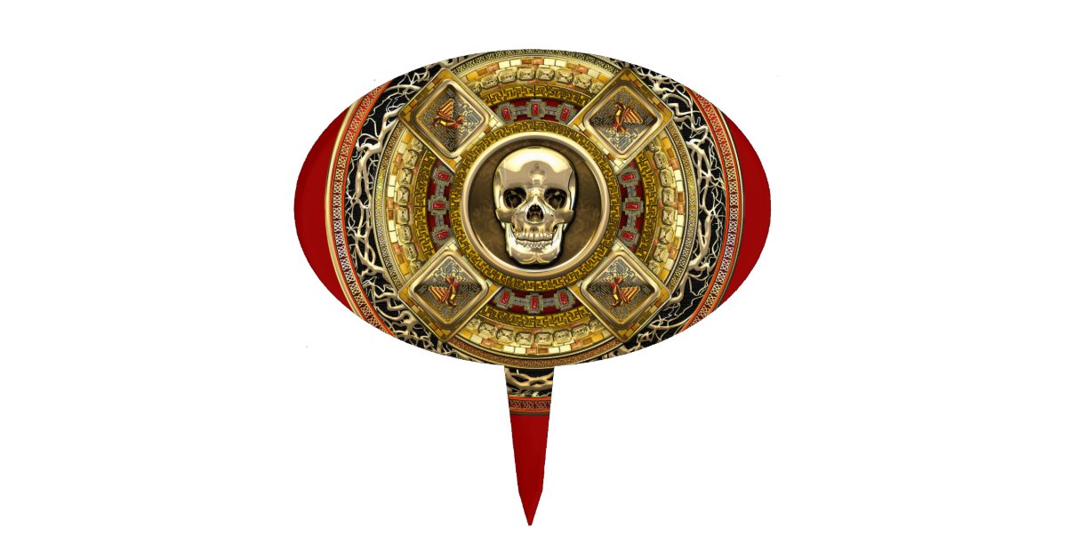 [200] Mictlantecuhtli – Aztec God of Death Cake Topper | Zazzle