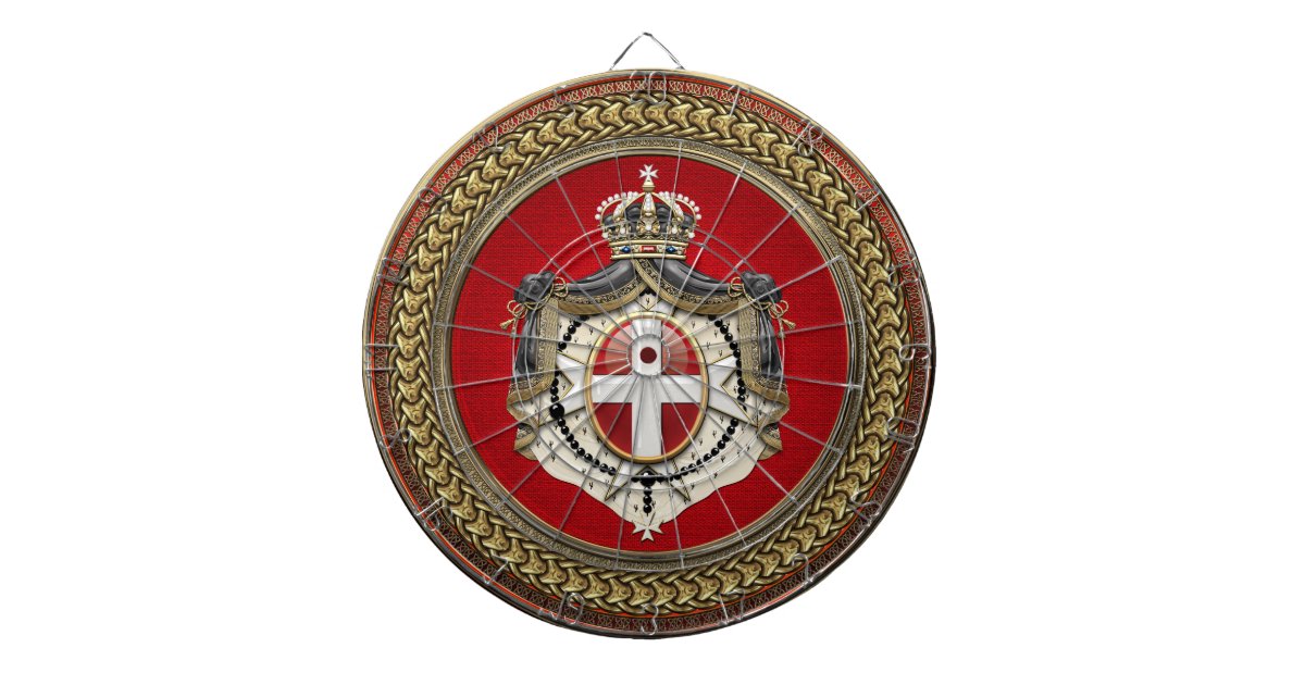 [200] Order of Malta - SMOM Coat of Arms Dart Board | Zazzle