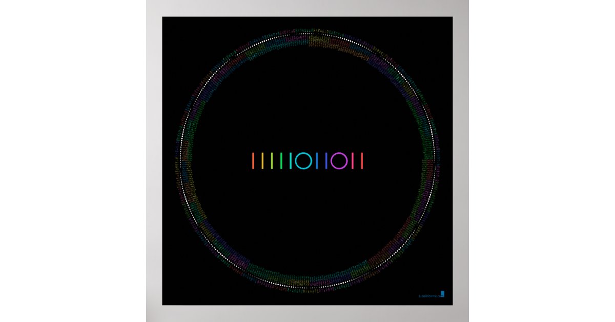 2011 Binary Calendar (black) Poster | Zazzle