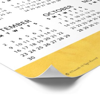 2012 Kitchen Calendar with Cake Chef Art Poster | Zazzle