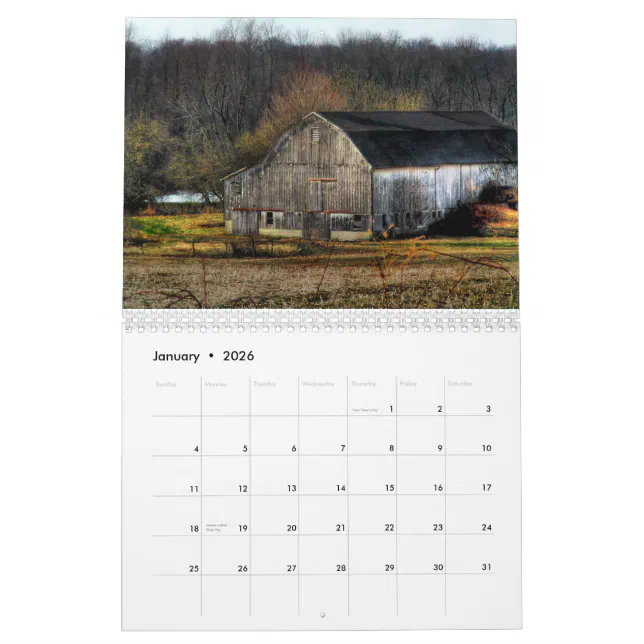 2013 Big Old Barns calendar | Zazzle