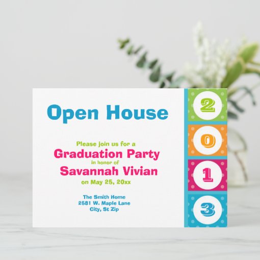 2013 Graduation Party Open House Invitations | Zazzle