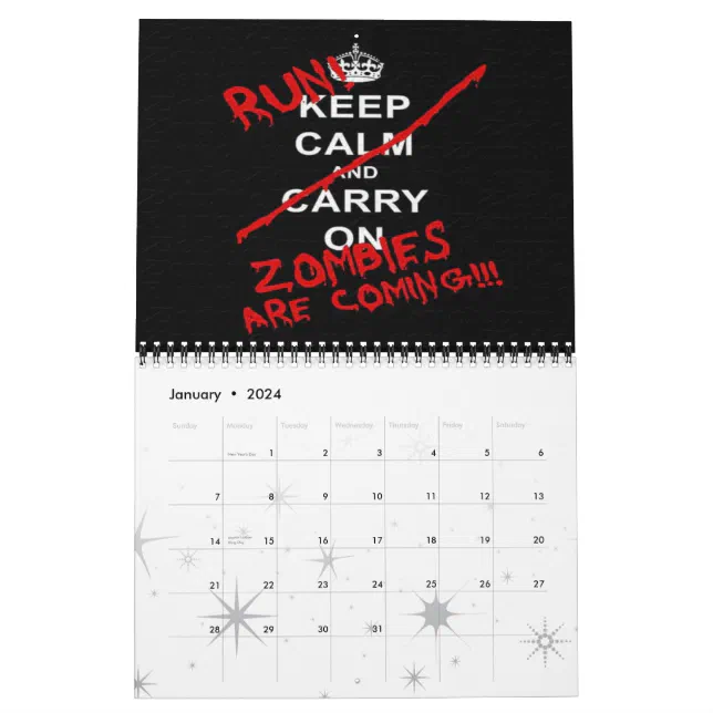 2013 zombie calendar | Zazzle