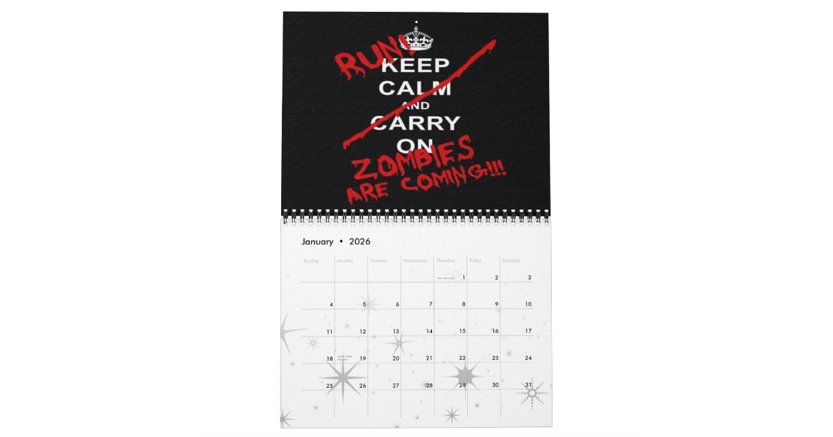 2013 zombie calendar | Zazzle