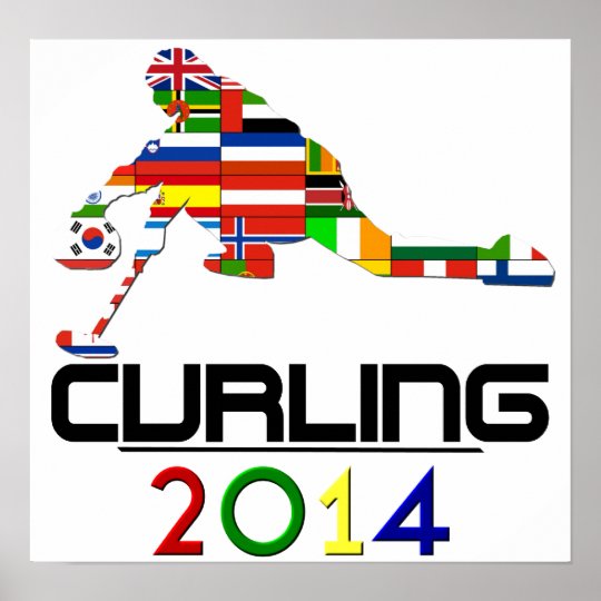2014: Curling Poster | Zazzle.com