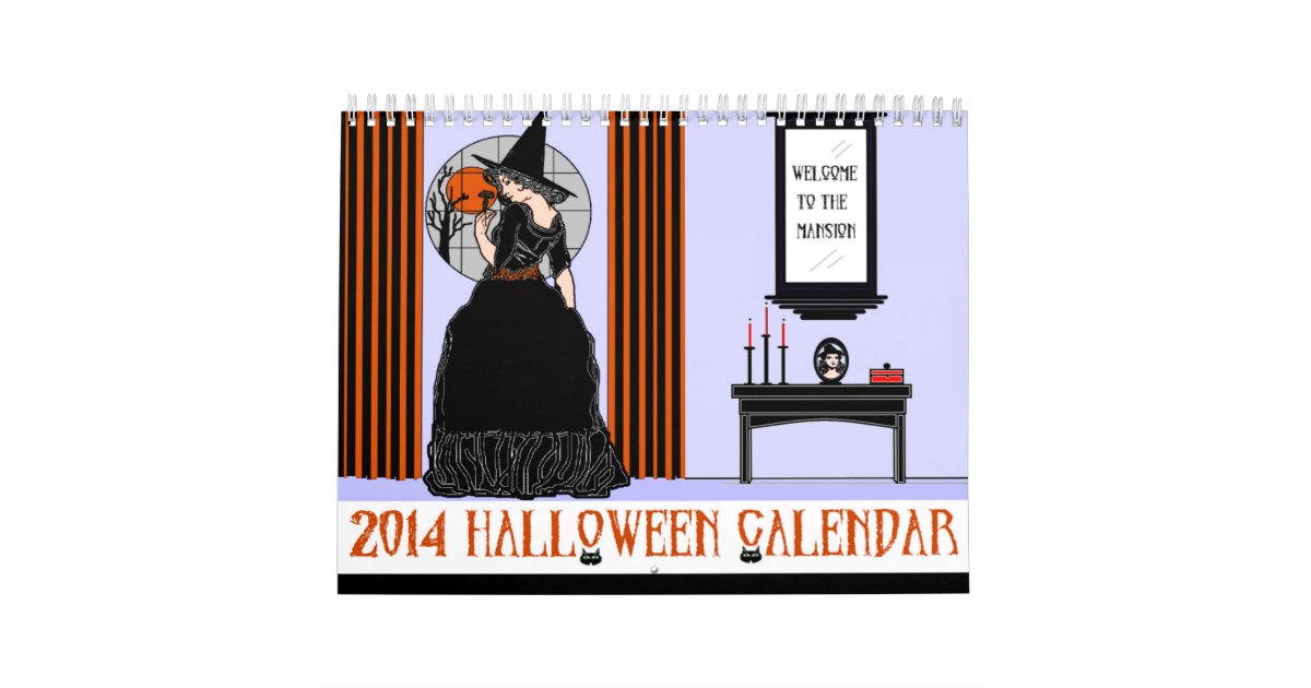 2014 Halloween Calendar, version two Calendar | Zazzle