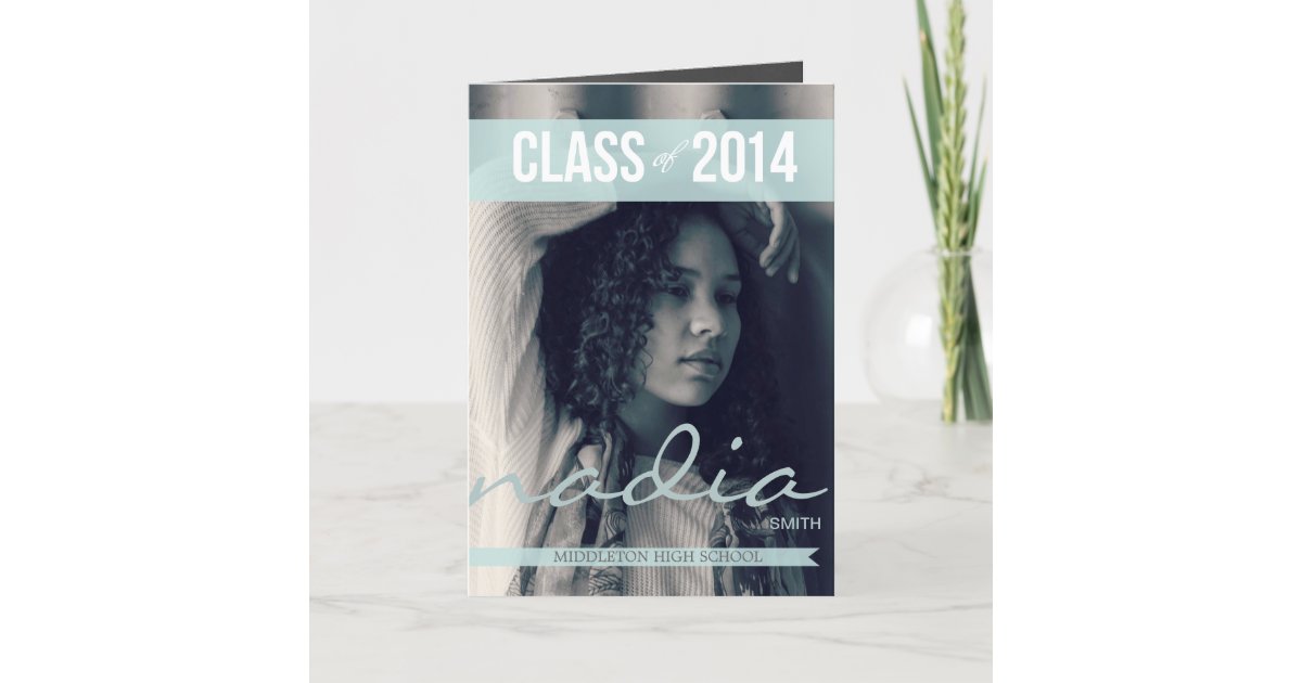 2014 Modern Ribbon Graduation Invitations 2 | Zazzle