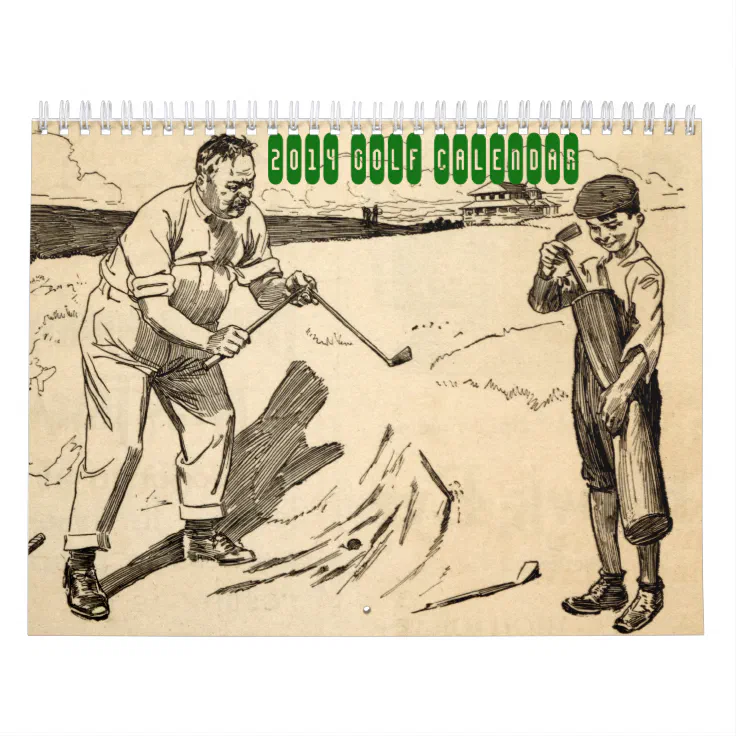 2014 Vintage Golf Calendar | Zazzle