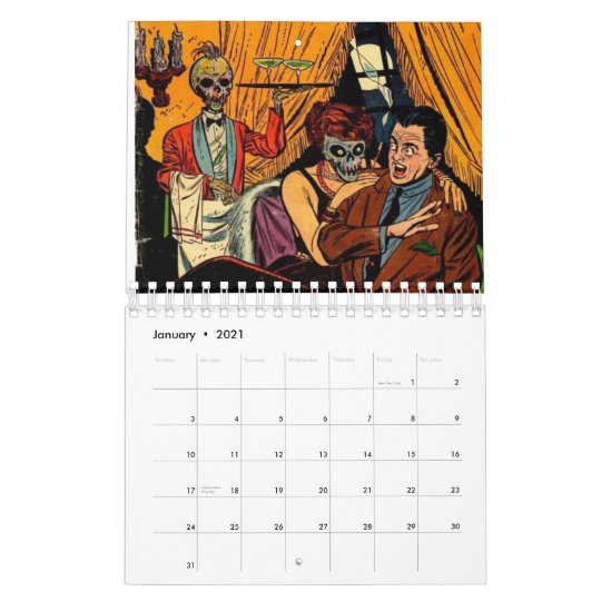 2014 Vintage Horror Comics Calendar | Zazzle.com