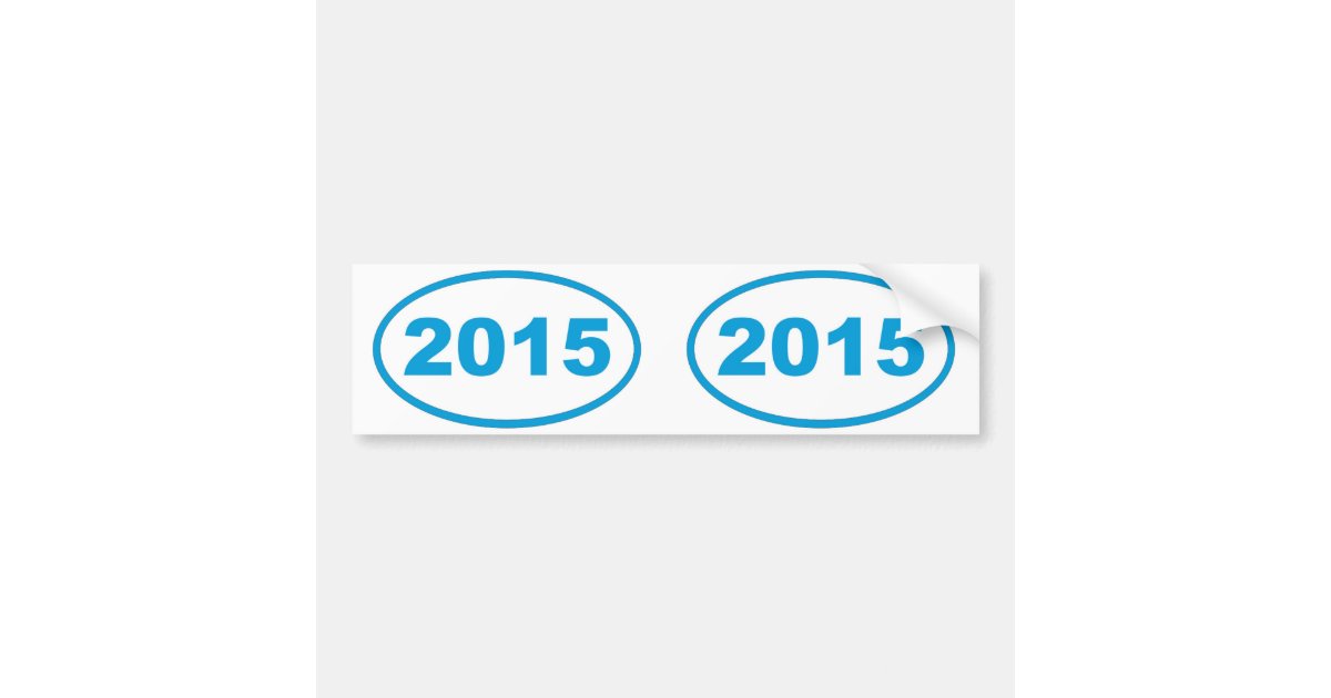 2015 cyan blue bumper sticker | Zazzle