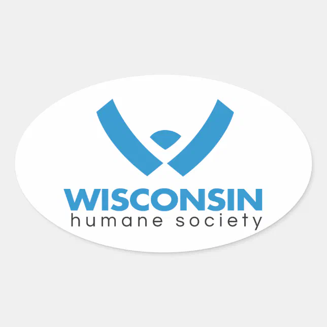 2015 Wisconsin Humane Society Logo Oval Sticker | Zazzle
