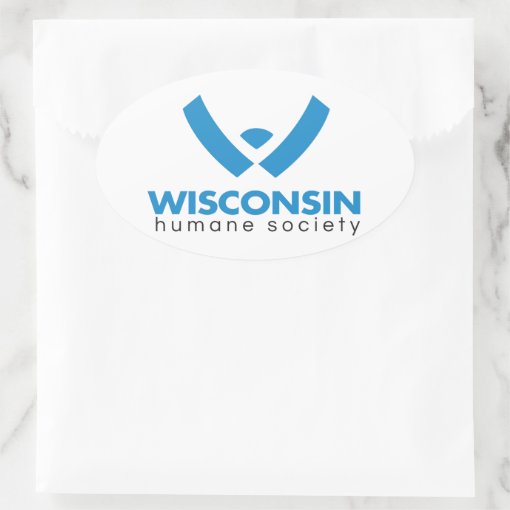 2015 Wisconsin Humane Society Logo Oval Sticker | Zazzle
