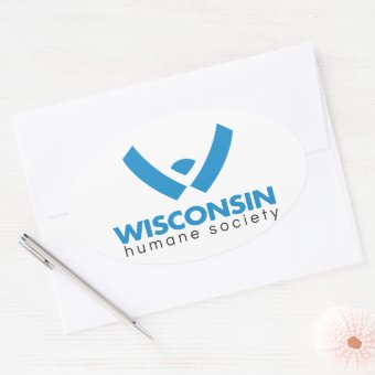 2015 Wisconsin Humane Society Logo Oval Sticker | Zazzle