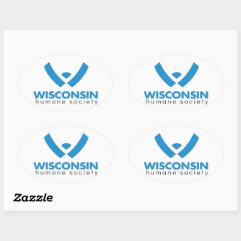 2015 Wisconsin Humane Society Logo Oval Sticker | Zazzle