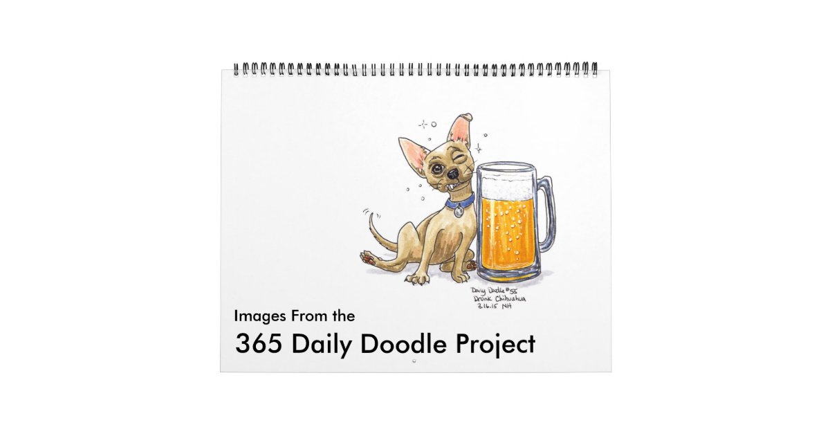 2016 Daily Doodle Calendar | Zazzle