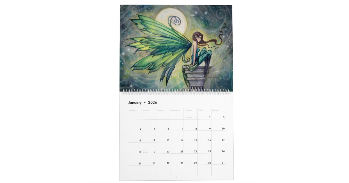 2016 Fairy Calendar by Molly Harrison Fantasy Art | Zazzle