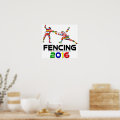 2016: Fencing Poster | Zazzle